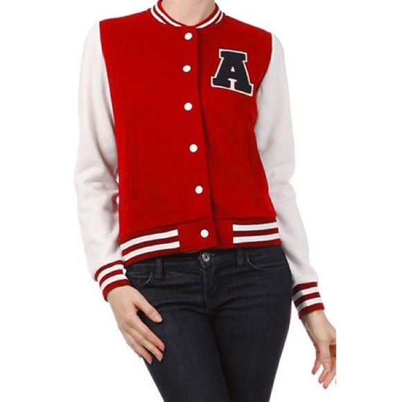 Jackets & Coats | Red Varsity Letterman Jacket | Poshmark